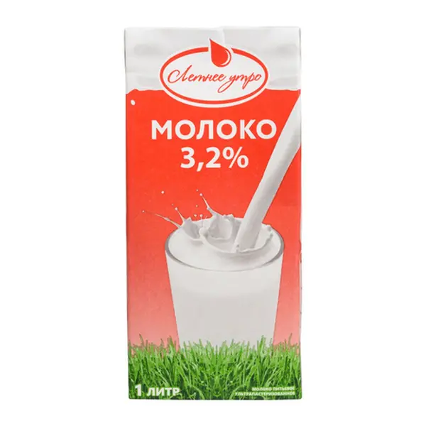 Молоко т/п 1л. 3,2% ультрапастеризованное Летнее утро (М)*12 купить ...